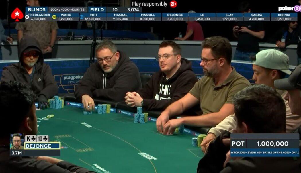 WSOP 2025: Sebastiaan de Jonge short aan finaletafel met hoofdprijs van ...